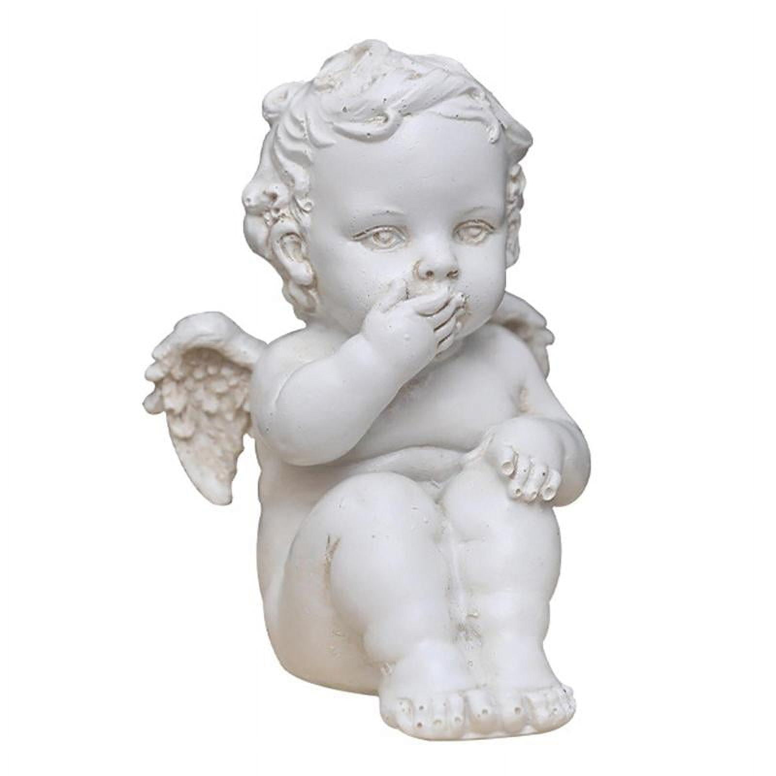 Nordic Cherub Angle Statue Indoor Garden Home Gift Ornament Do not say ...