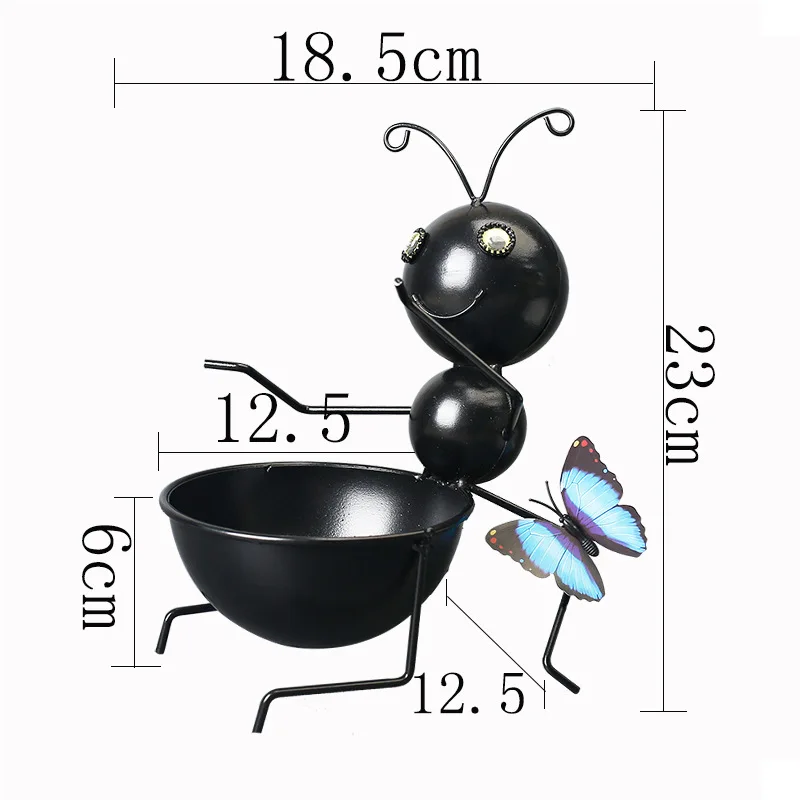 Nordic Cute Animal Iron Ants Flower Pots Balcony Courtyard Garden ...