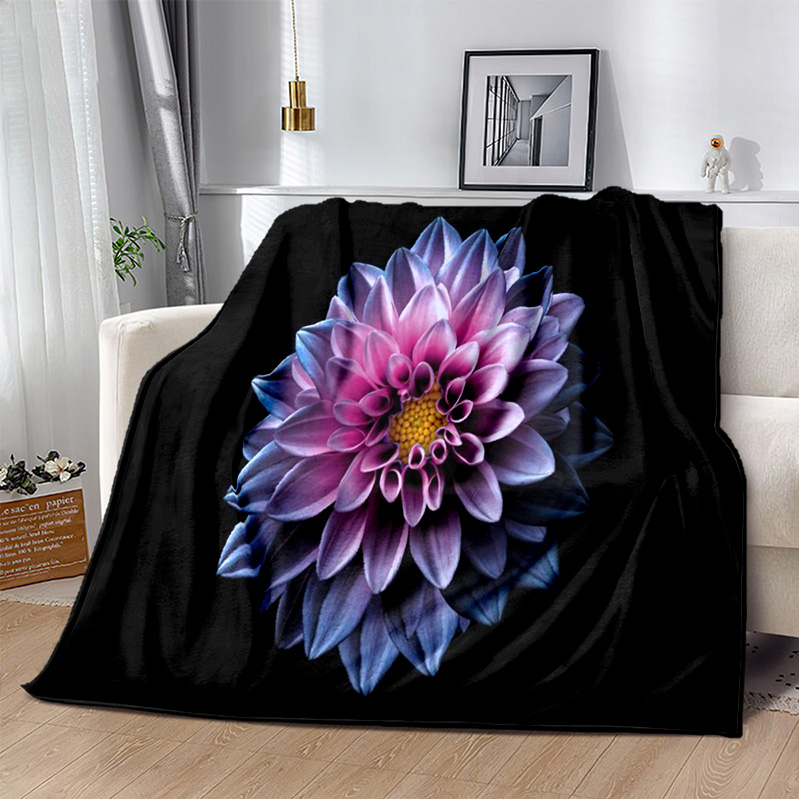 Nordic Daisy Sun Flowers 3D Blanket Soft Throw Blanket for Home Bedroom ...
