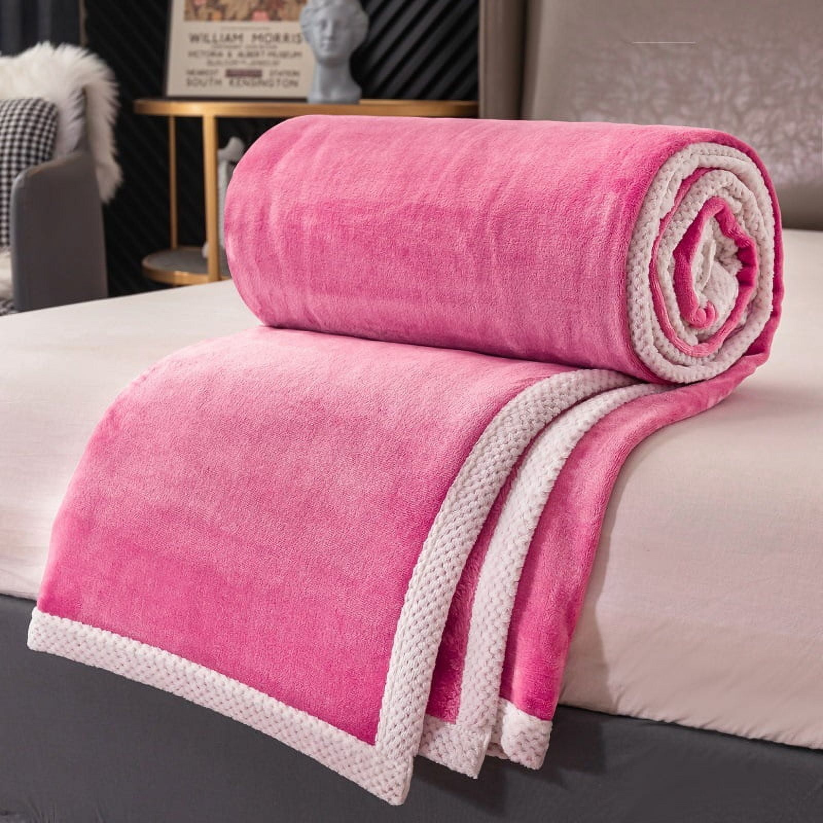 Nordic Double-Sided Thick Milk Velvet Blanket Soft Naked Sleep Flannel ...