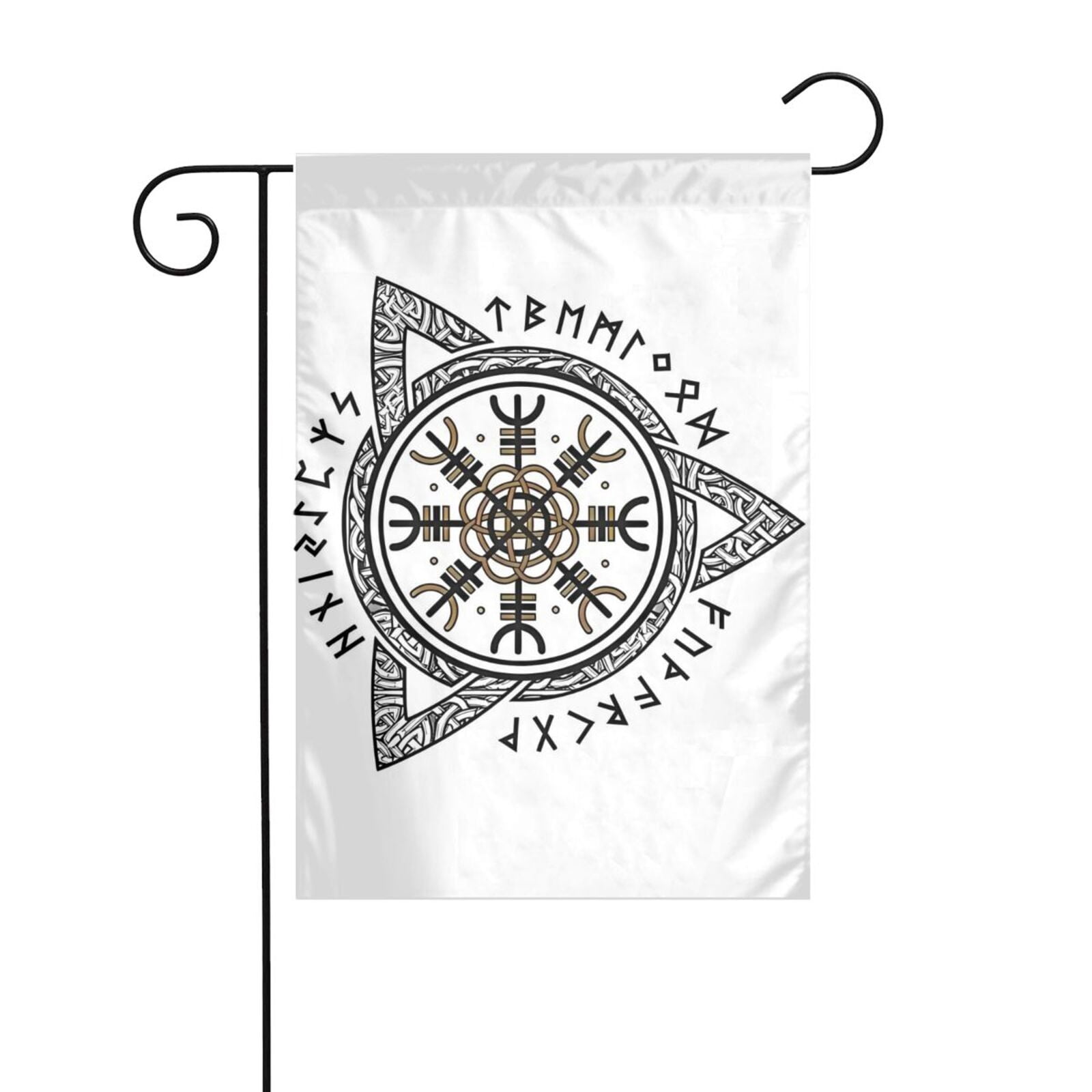Nordic Double-sided 12*18 Inch Viking Scandinavian Garden Flag Vegvisir ...