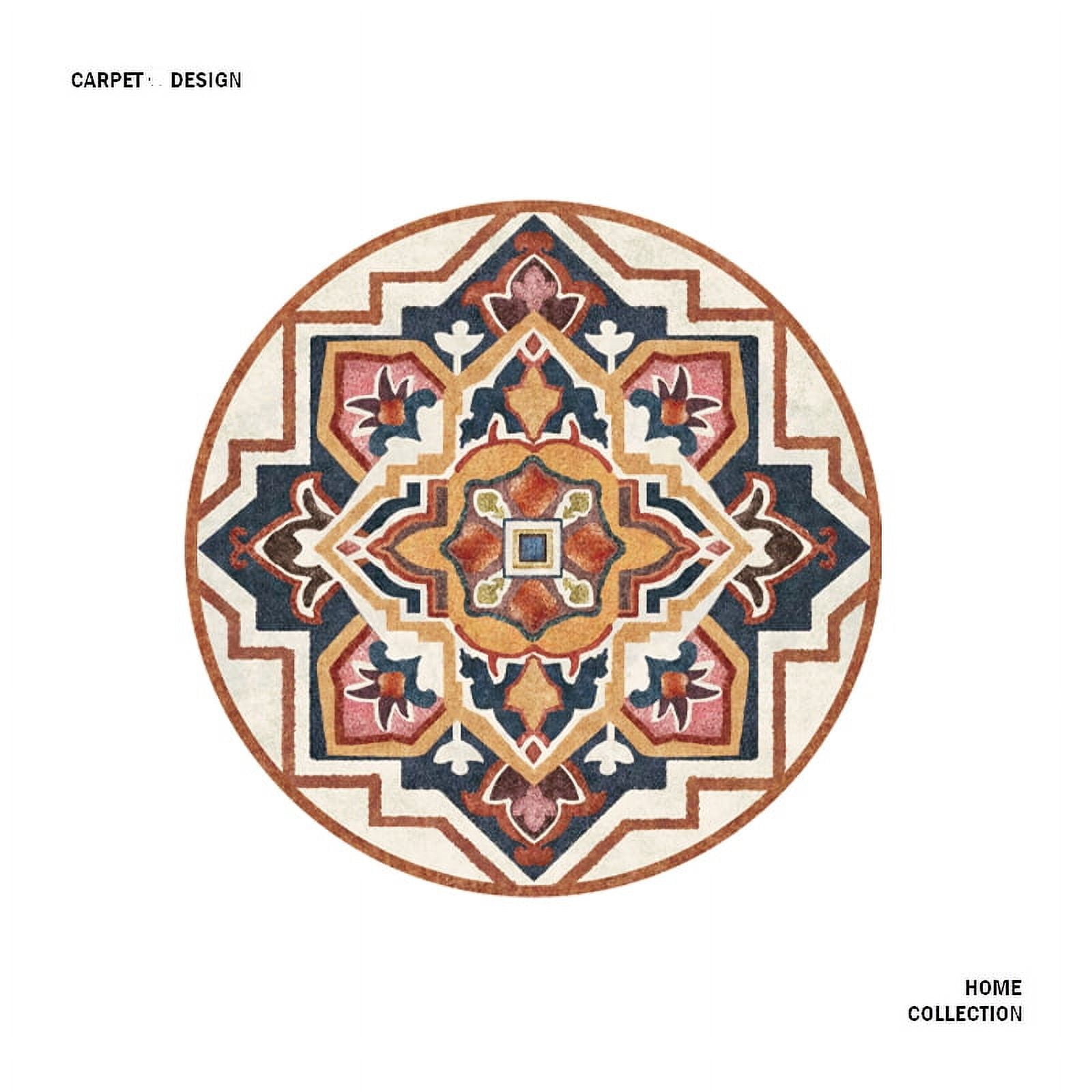 Nordic Ethnic Style Round Carpets For Living Room American Retro ...