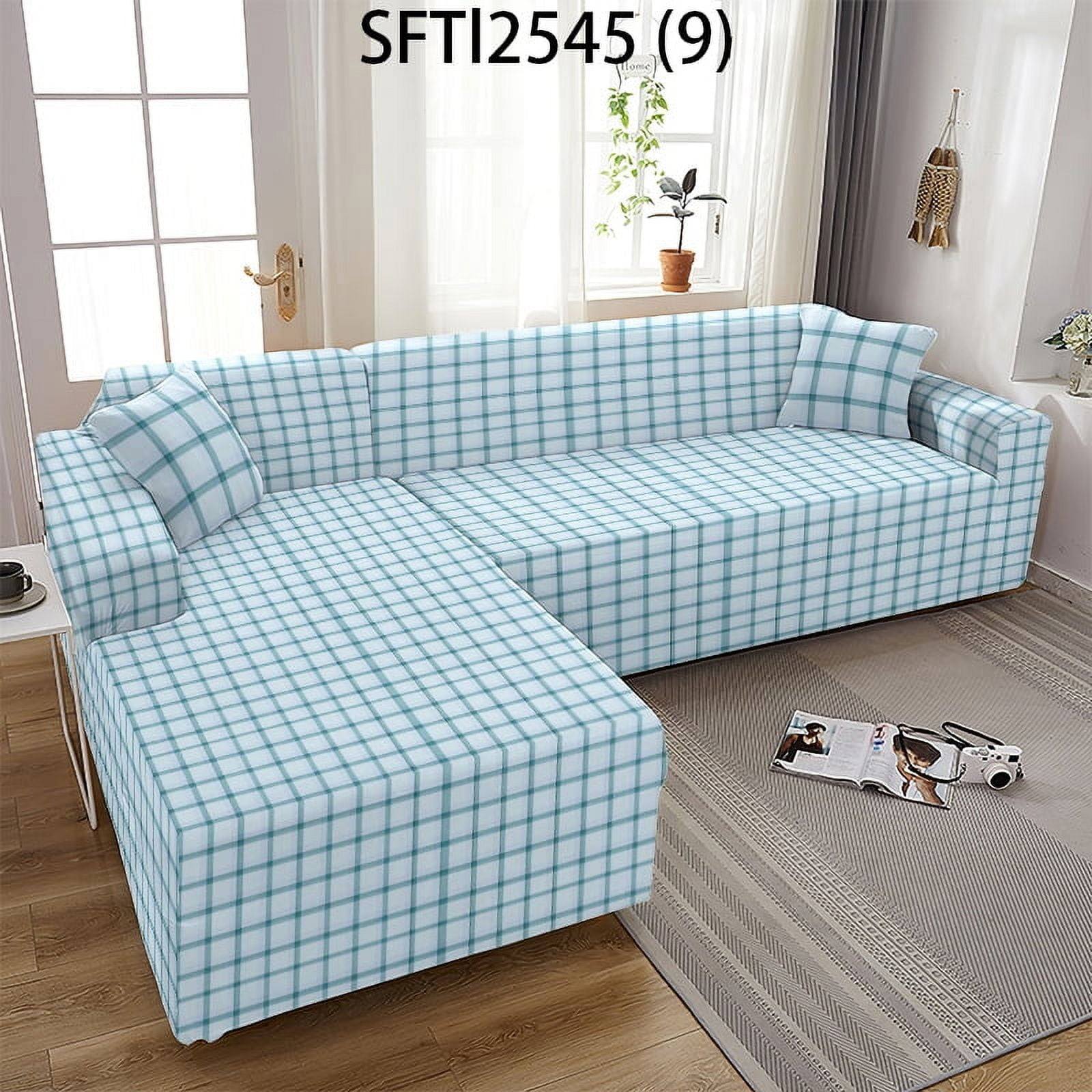 Nordic Geometric Covers for Corner Sofa Cover Simple Line Sofa Cover ...