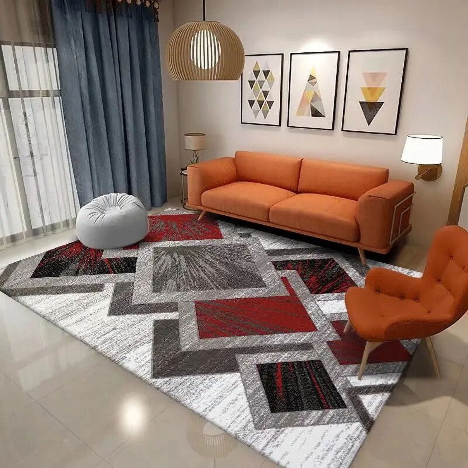 Nordic Geometric Large Carpet Living Room Modern Luxury Sofa Table Area ...