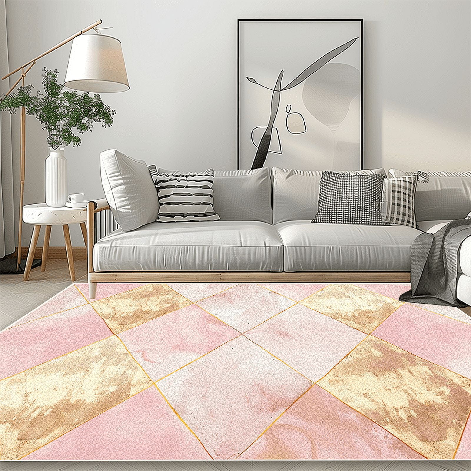 Nordic Geometric Rhomboid Carpet Cabinets for Living Room Cloakroom ...