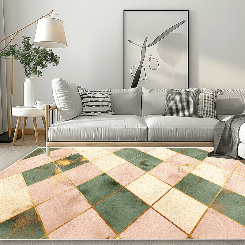 Nordic Geometric Rhomboid Carpet Cabinets for Living Room Cloakroom ...