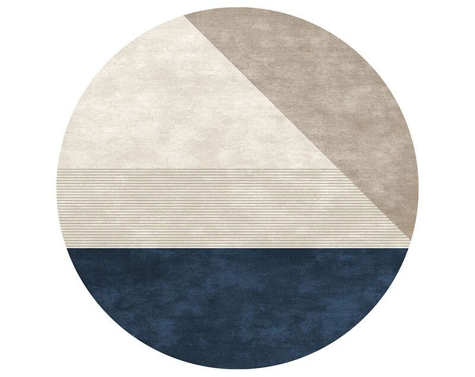 Nordic Geometric Round Carpet for Living Room Solid Color Round Rugs ...