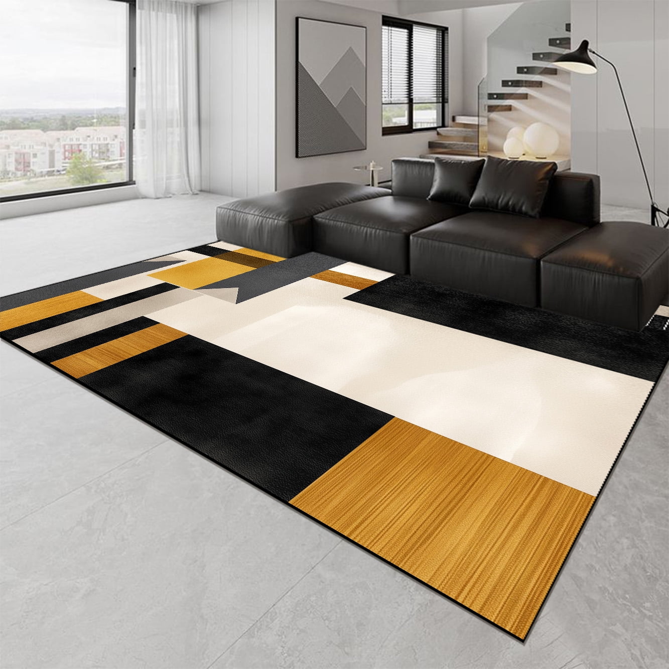 Nordic Geometry Carpets for Living Room Abstract Bedroom ration Rug ...