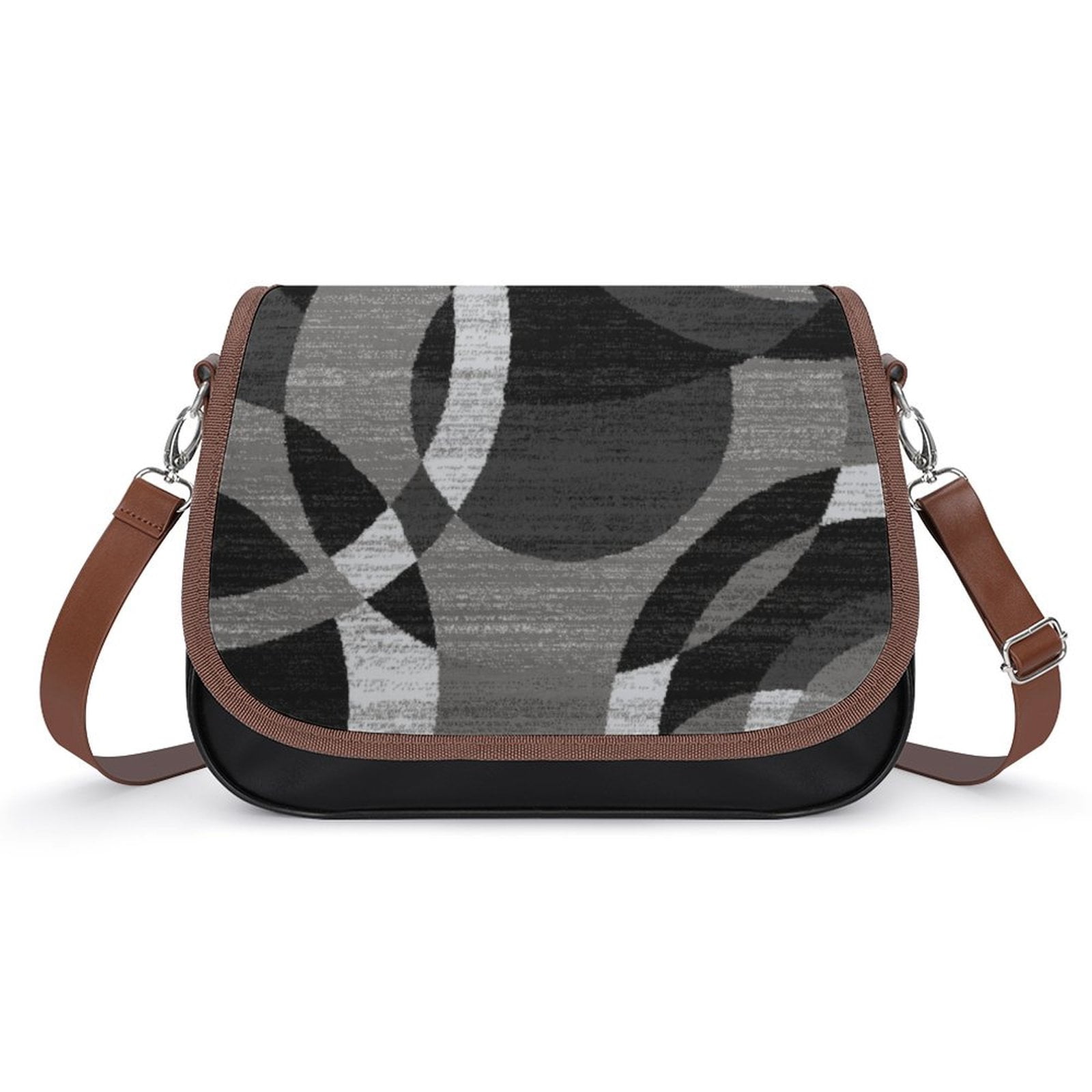 Nordic Geometry Pu Leather Shoulder Bag Essential For Daily Travel ...