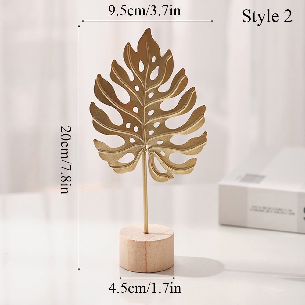 Nordic Gold Ginkgo Leaf Crafts Leaves Sculpture Luxury Living Room ...