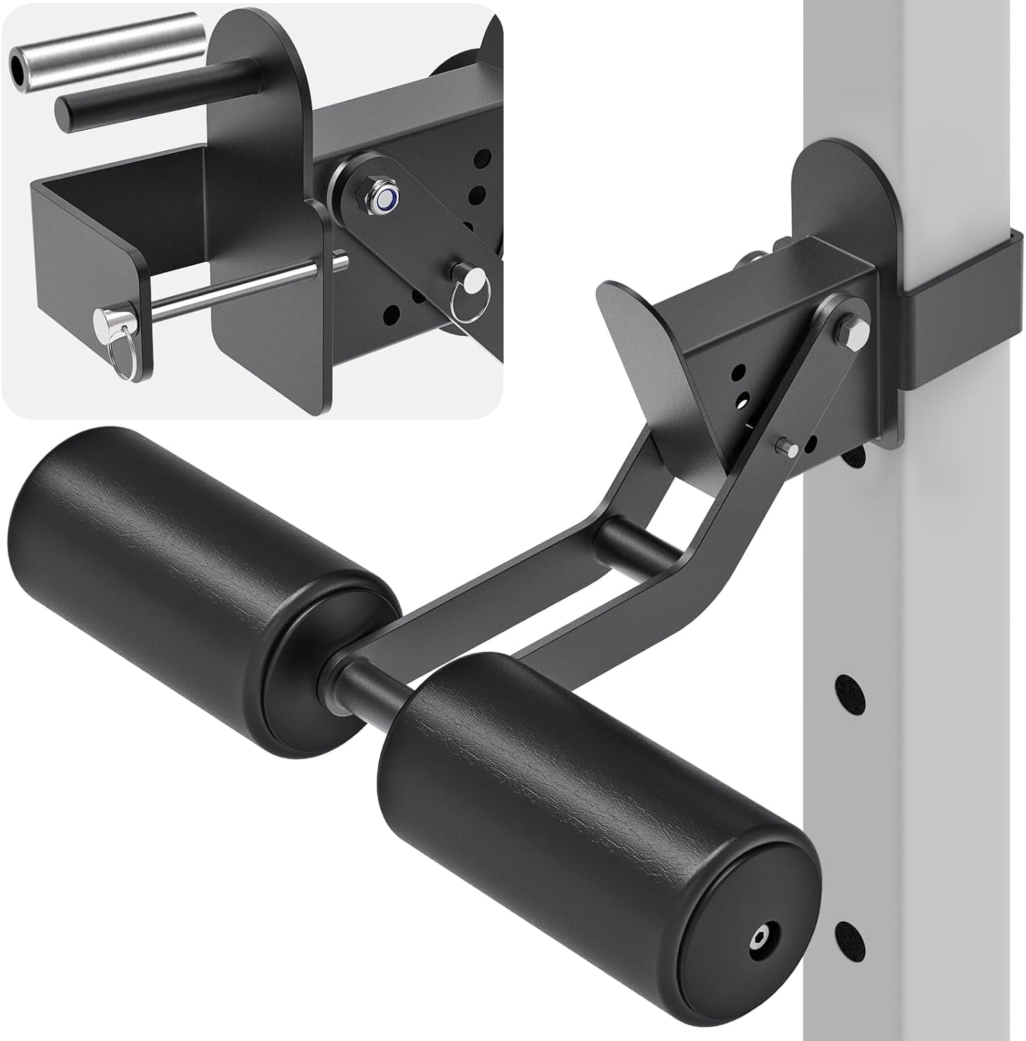 Nordic Hamstring Curl Squat Rack Attachment for Power Rack with 5/8" or ...
