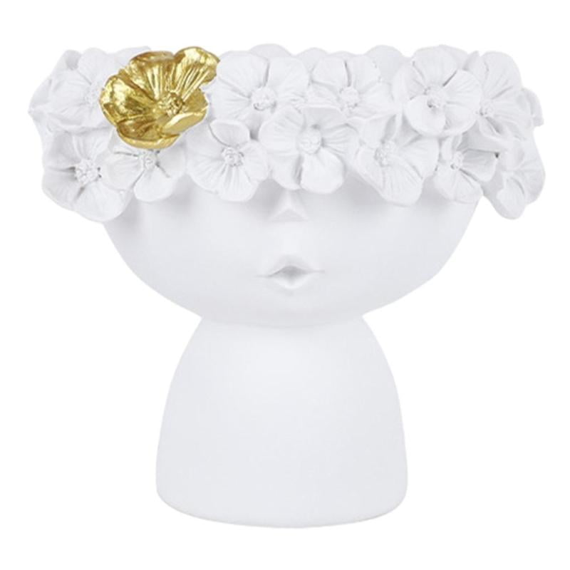 Nordic Head Vase Indoor Outdoor Heads Planter Resin Succulent Planter ...