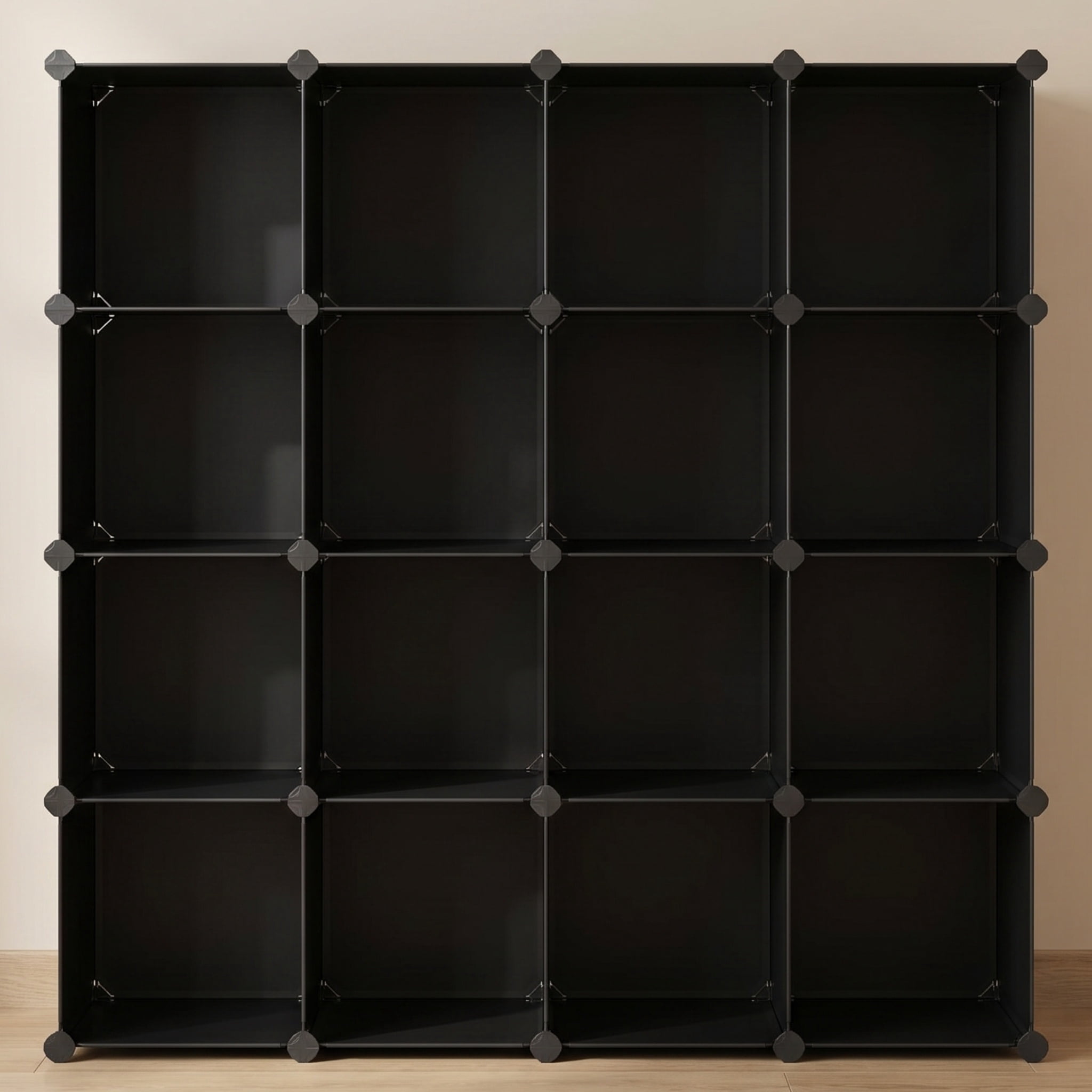 Nordic Hygge 16-Cube Modular Storage Organizer, DIY Plastic Closet ...
