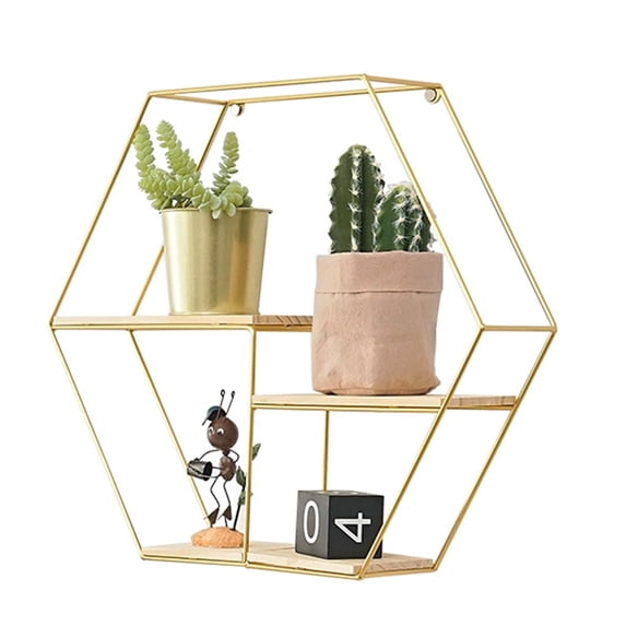 Nordic INS Style Iron Wall Shelf, Creative Wall-Mounted Decor Rack for ...