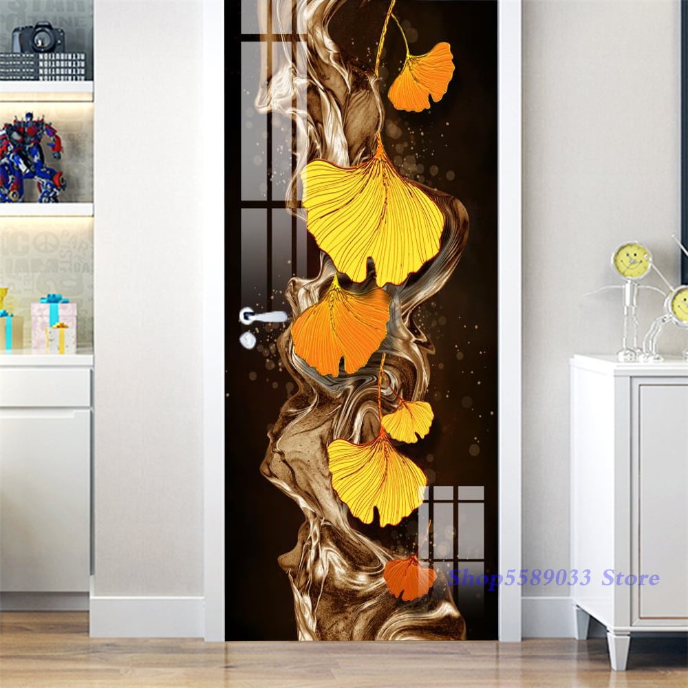 Nordic Interior Door Wallpaper PVC Self-adhesive Waterproof Sticker For ...