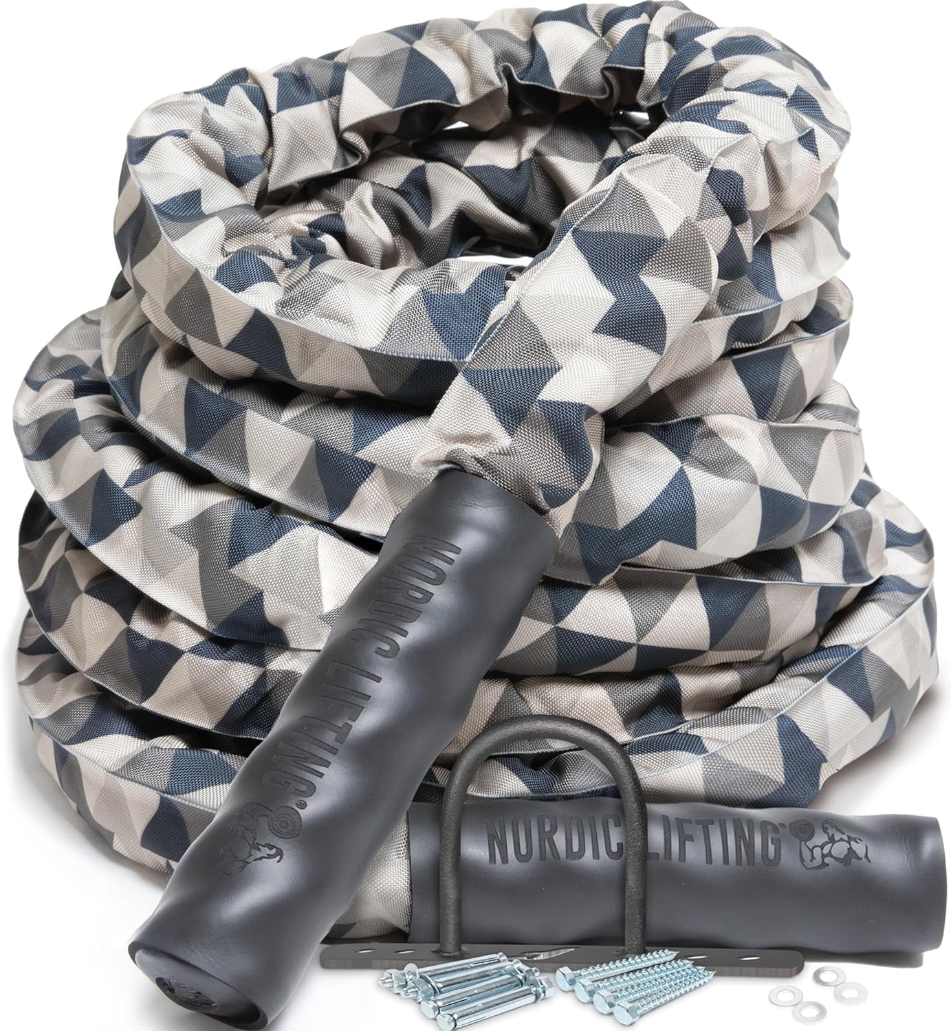 Nordic Lifting Battle Rope with Anchor Kit – 1.5" Thick Undulation Rope ...