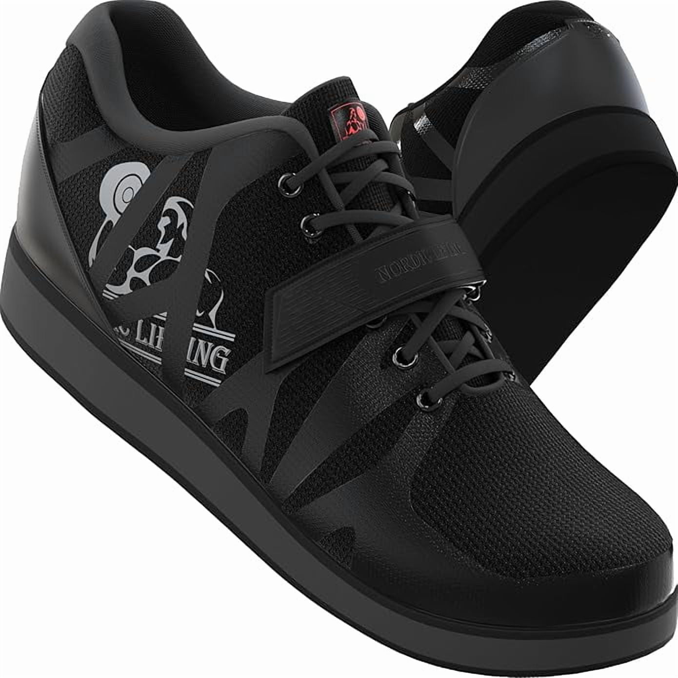 Nordic Lifting Men's Powerlifting Shoes, Squat Shoe, Black, Size 11 ...
