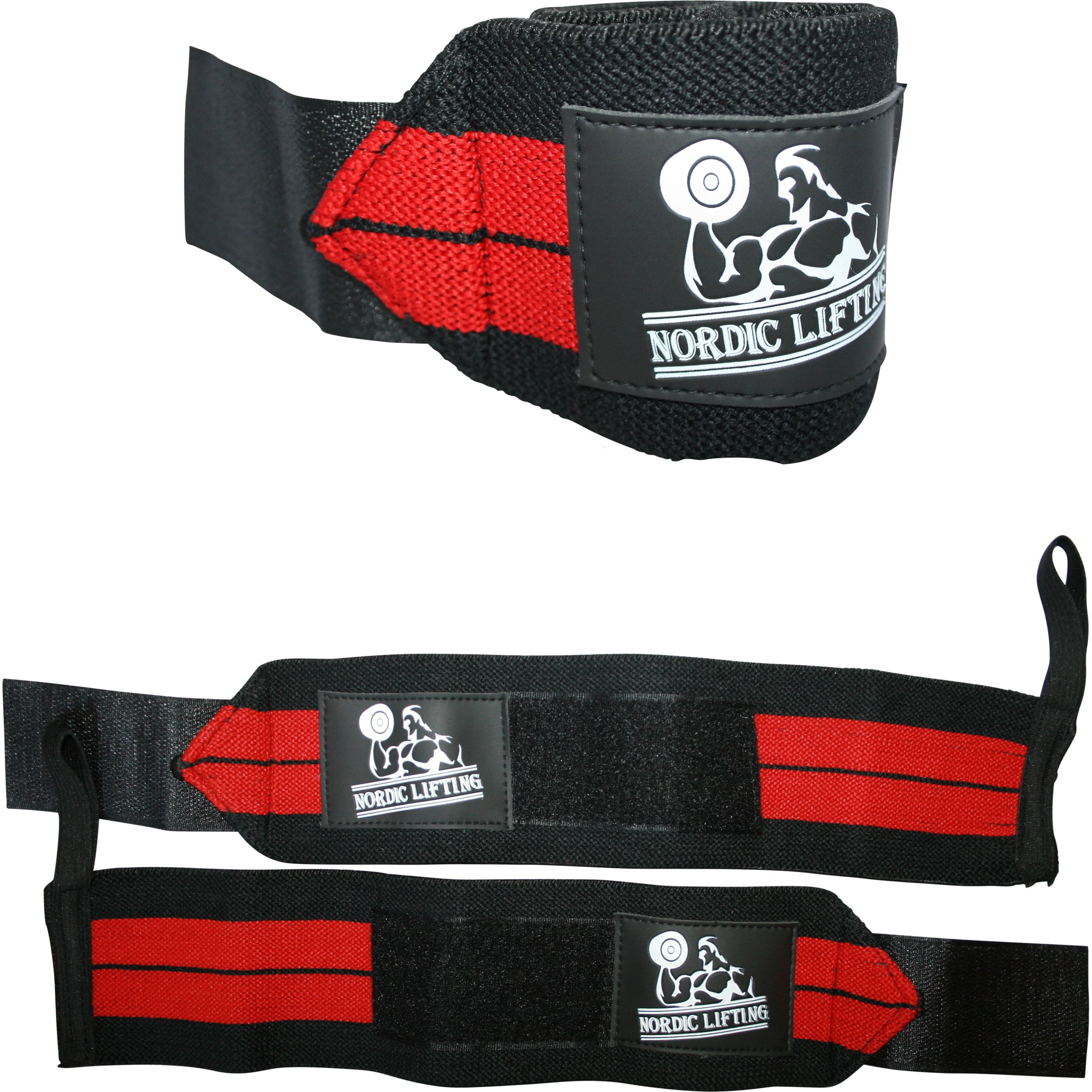 Nordic Lifting Wrist Wraps (1 Pair/2 Wraps) 14" for Weightlifting ...