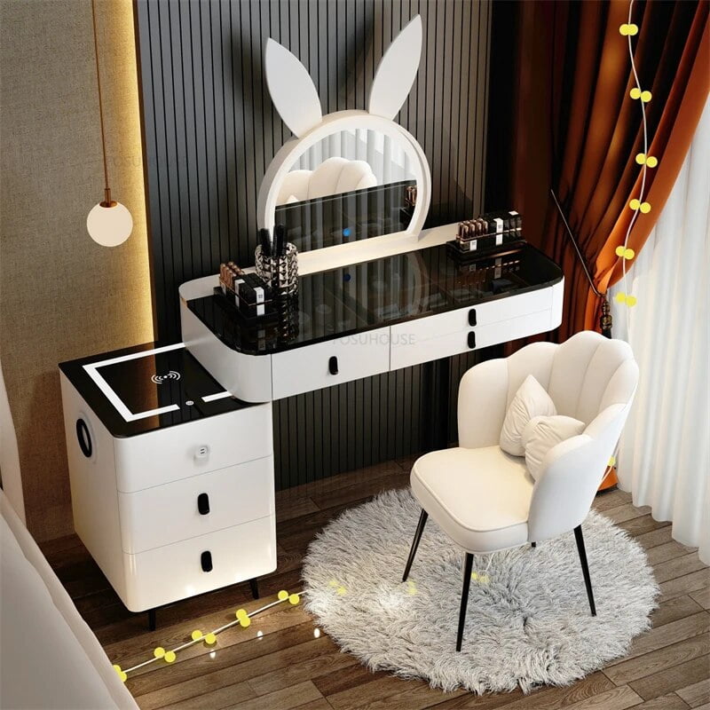 Nordic Light Luxury Dressers Multifunctional Bedroom Dressing Tables ...