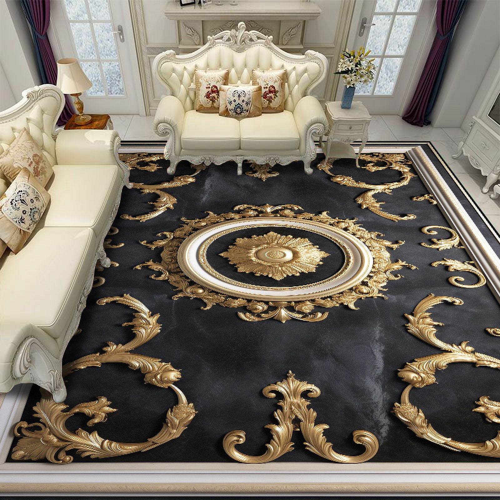 Nordic Light Luxury Living Room Rugs Sofa Coffee Tables Carpets Large Bedroom Rug Washable Home ...