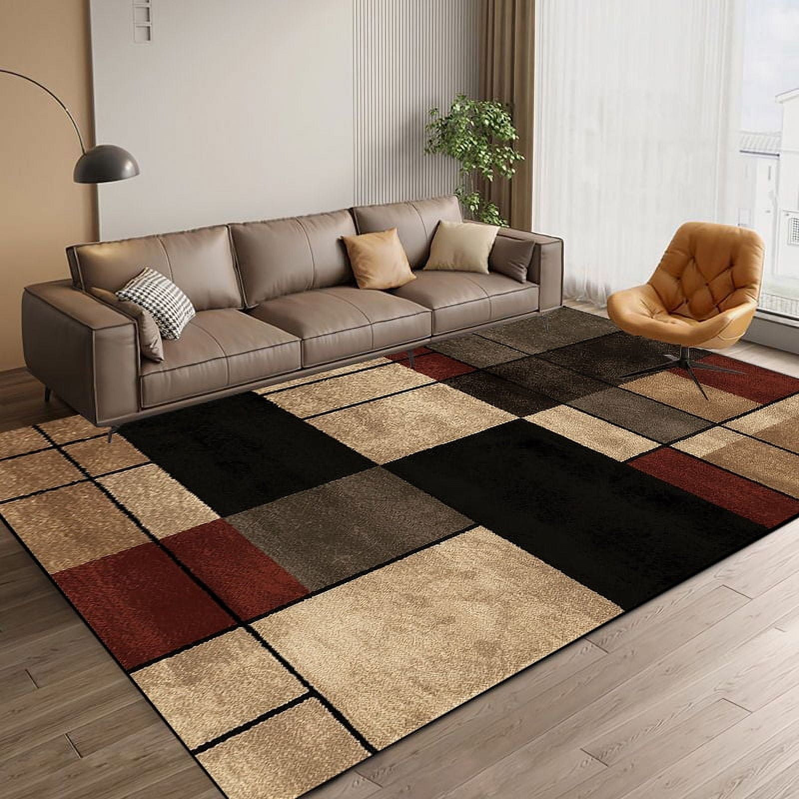 Nordic Living Room Carpets Light Luxury Geometry Carpet Home ration ...