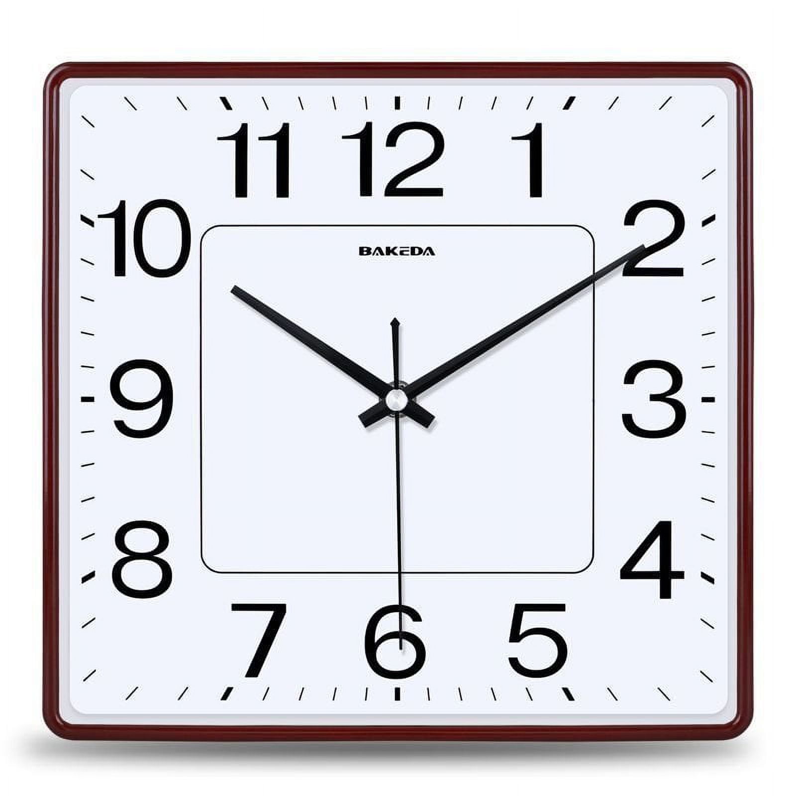 Nordic Living Room Mute Large Wall Clock Square Calendar Quartz Clock ...