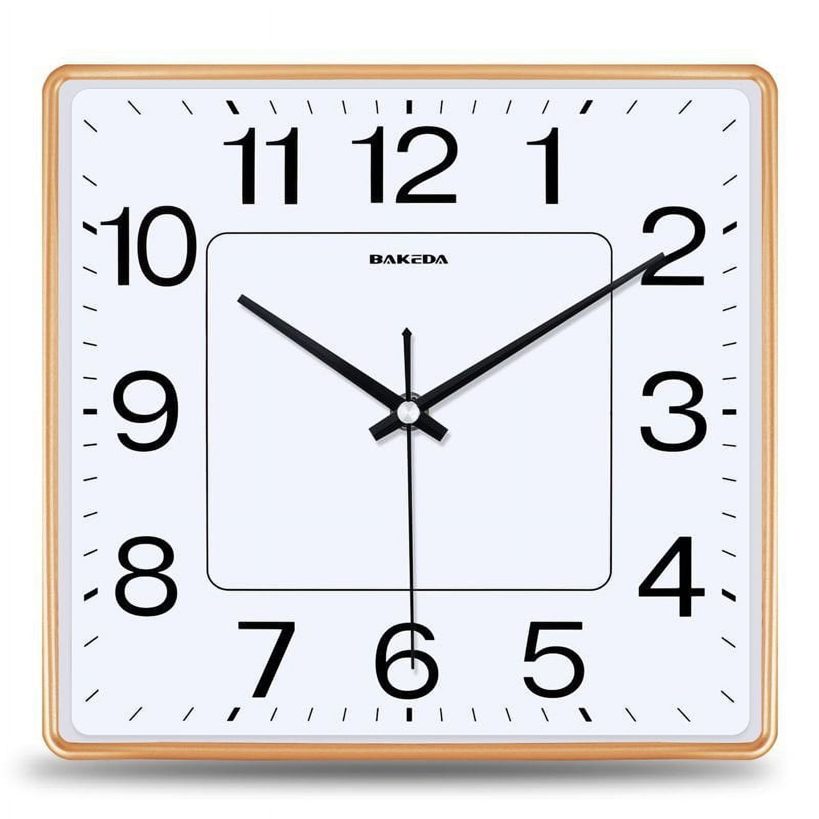 Nordic Living Room Mute Large Wall Clock Square Calendar Quartz Clock ...