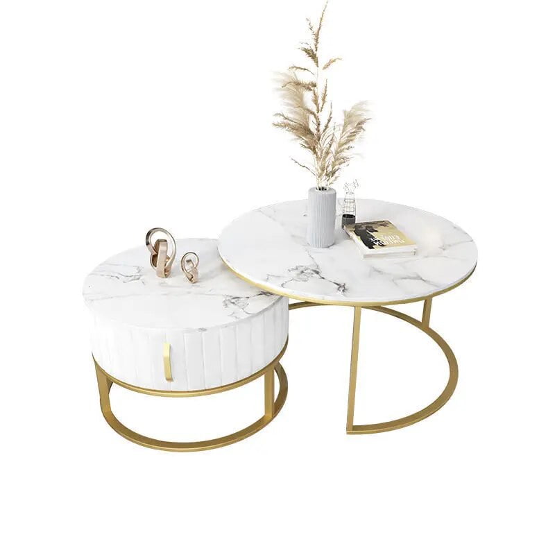 Nordic Living Room Round Coffee Tables Simple Modern Small Apartment ...