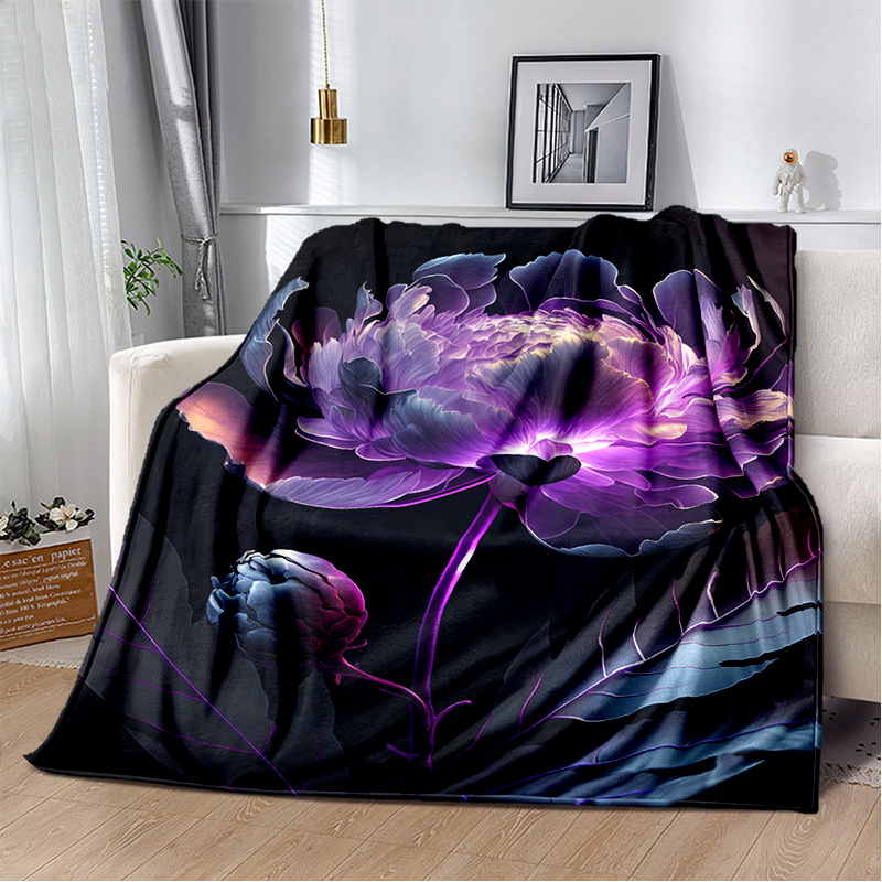 Nordic Love Rose Flowers Daisy Blanket Soft Throw Blanket for Home ...