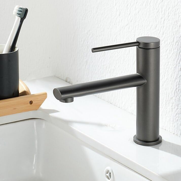 Nordic Luxury Bathroom Basin Faucet Short/Tall Deck Mount Tap Single ...