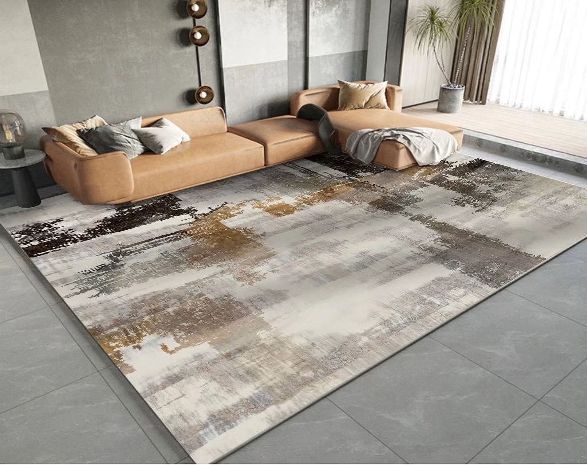 Nordic Luxury Living Room Carpets Short Plush Bedroom Floor Rugs Room r ...