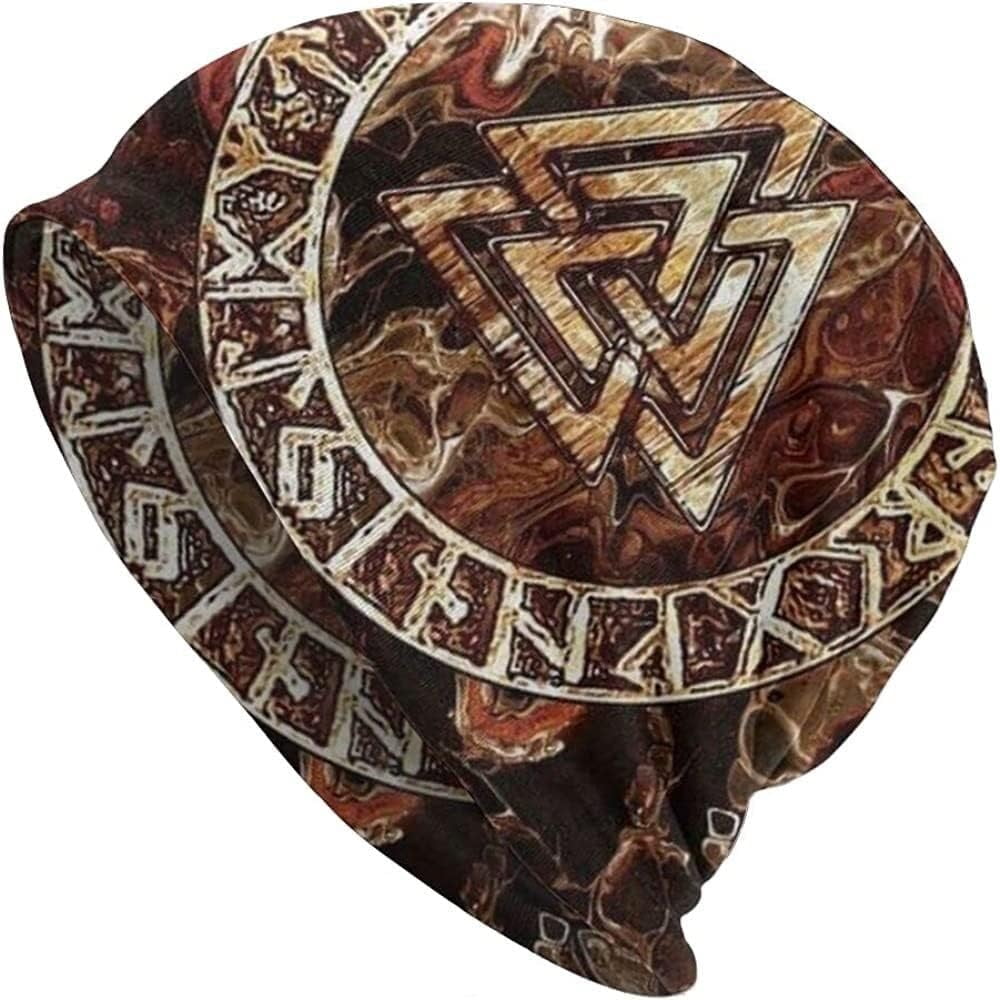 Nordic Medieval 3D Printing Skull Celtic Compass Mens Tattoo Beanie ...