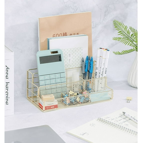 Metal Mesh Desktop File Organizer - Nordic Partition Storage Rack for ...