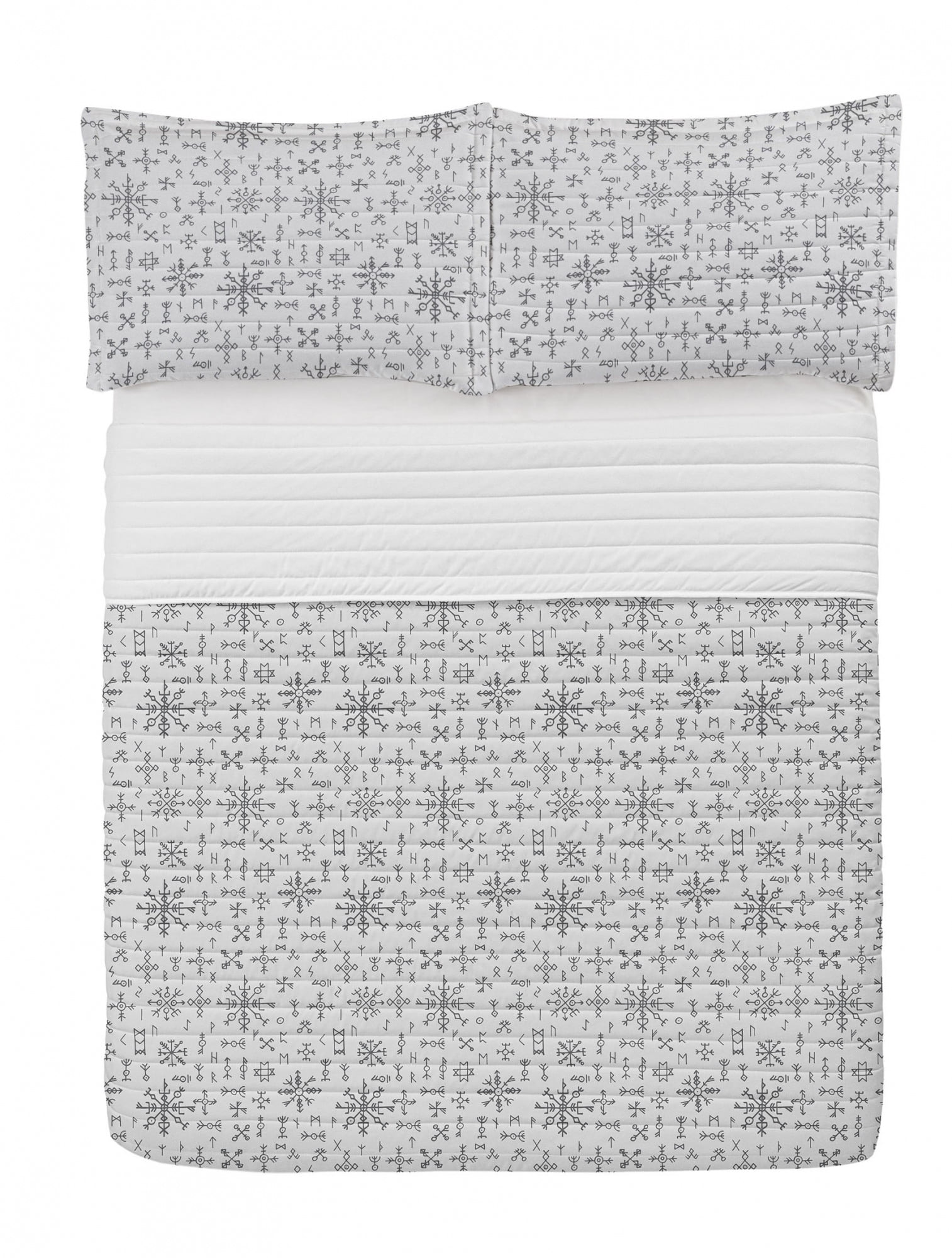 Nordic Microfiber Bedspread Set, Viking Runes and Talismans ...