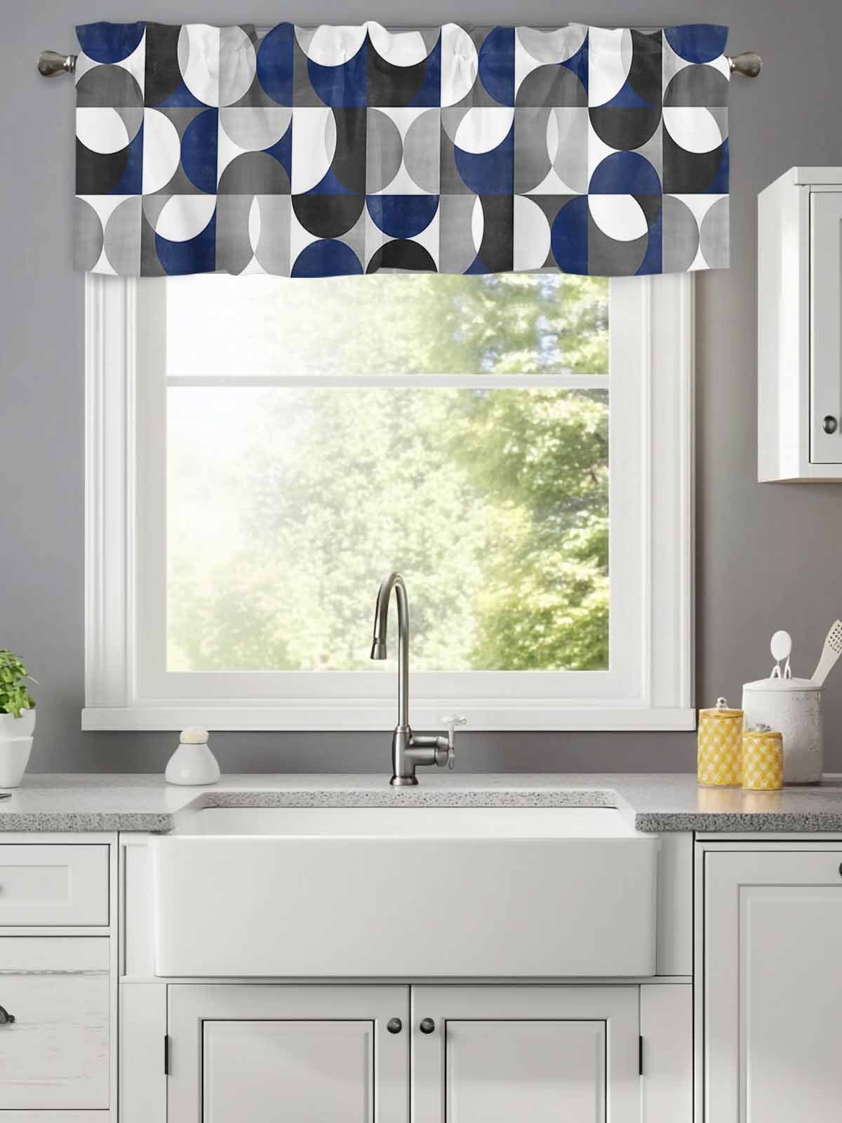 Nordic Mid Century Modern Valances for Windows,Kitchen Valance Rod ...