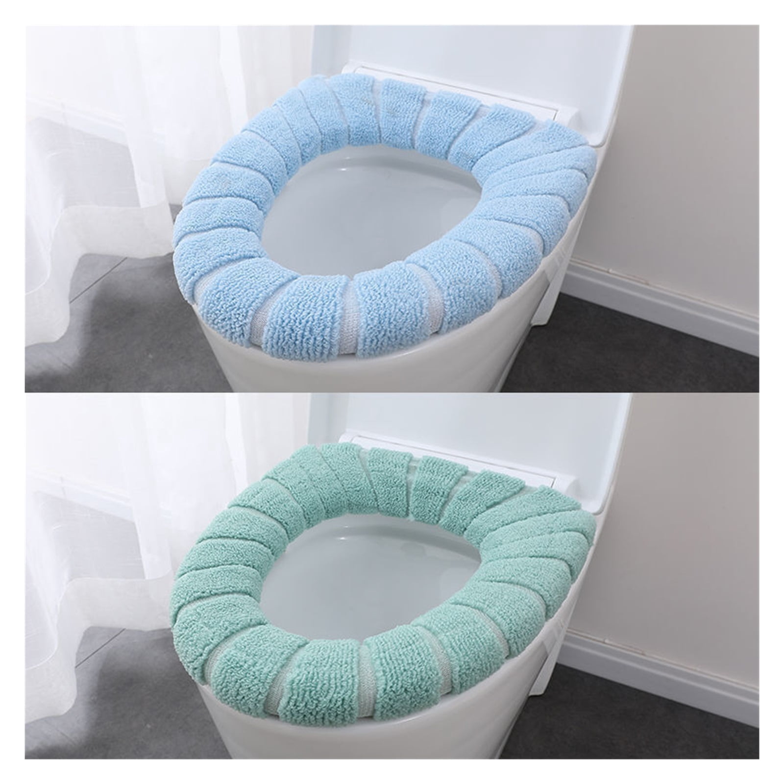 Nordic Minimalist Style Thickened Toilet Cushion Set Winter Warm Toilet ...