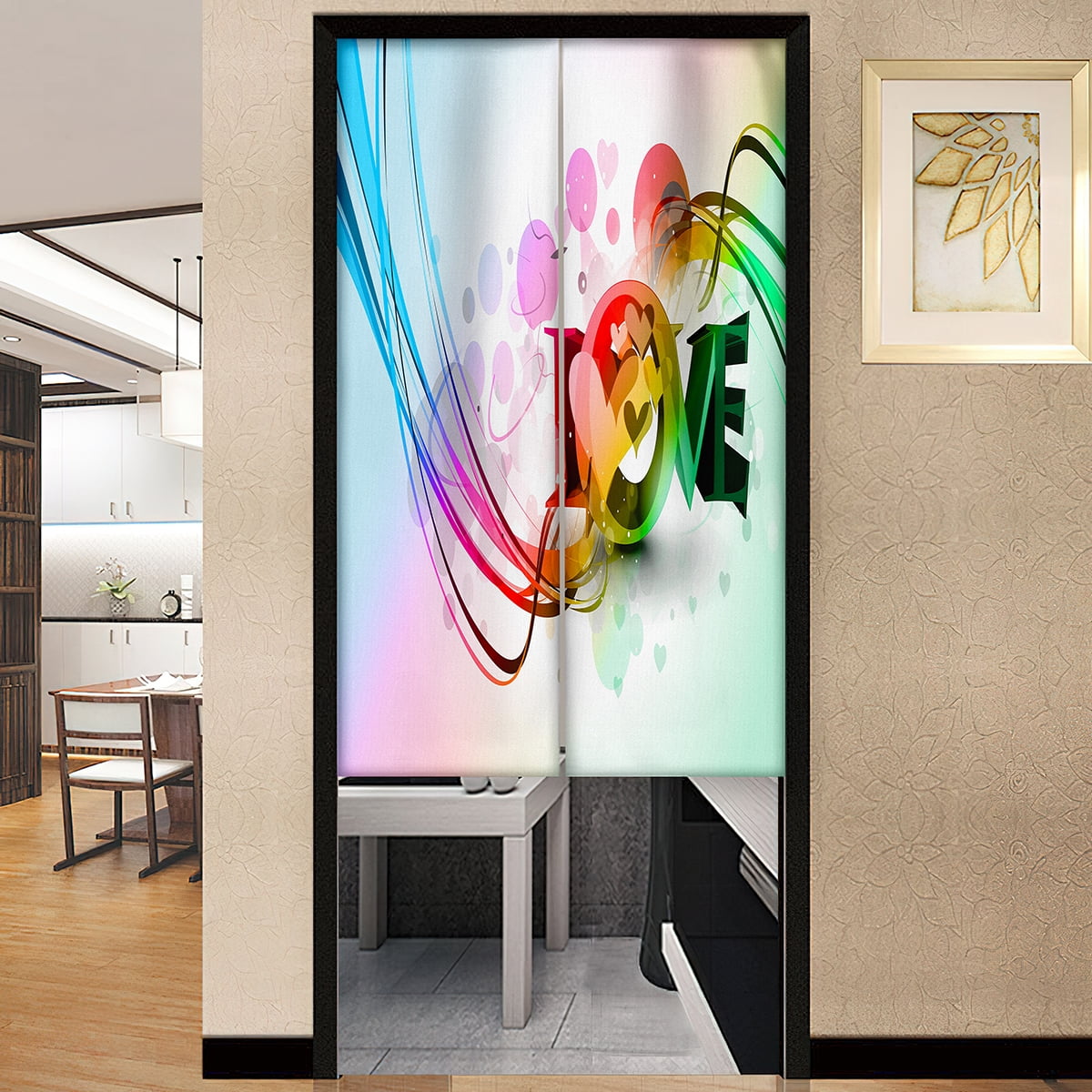 Nordic Music Notes Door Curtain Simple Lines Bedroom Living Room ...