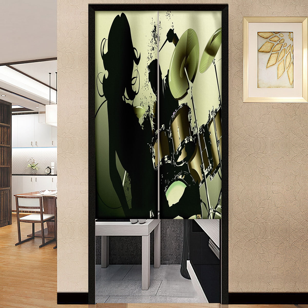 Nordic Music Notes Door Curtain Simple Lines Bedroom Living Room ...