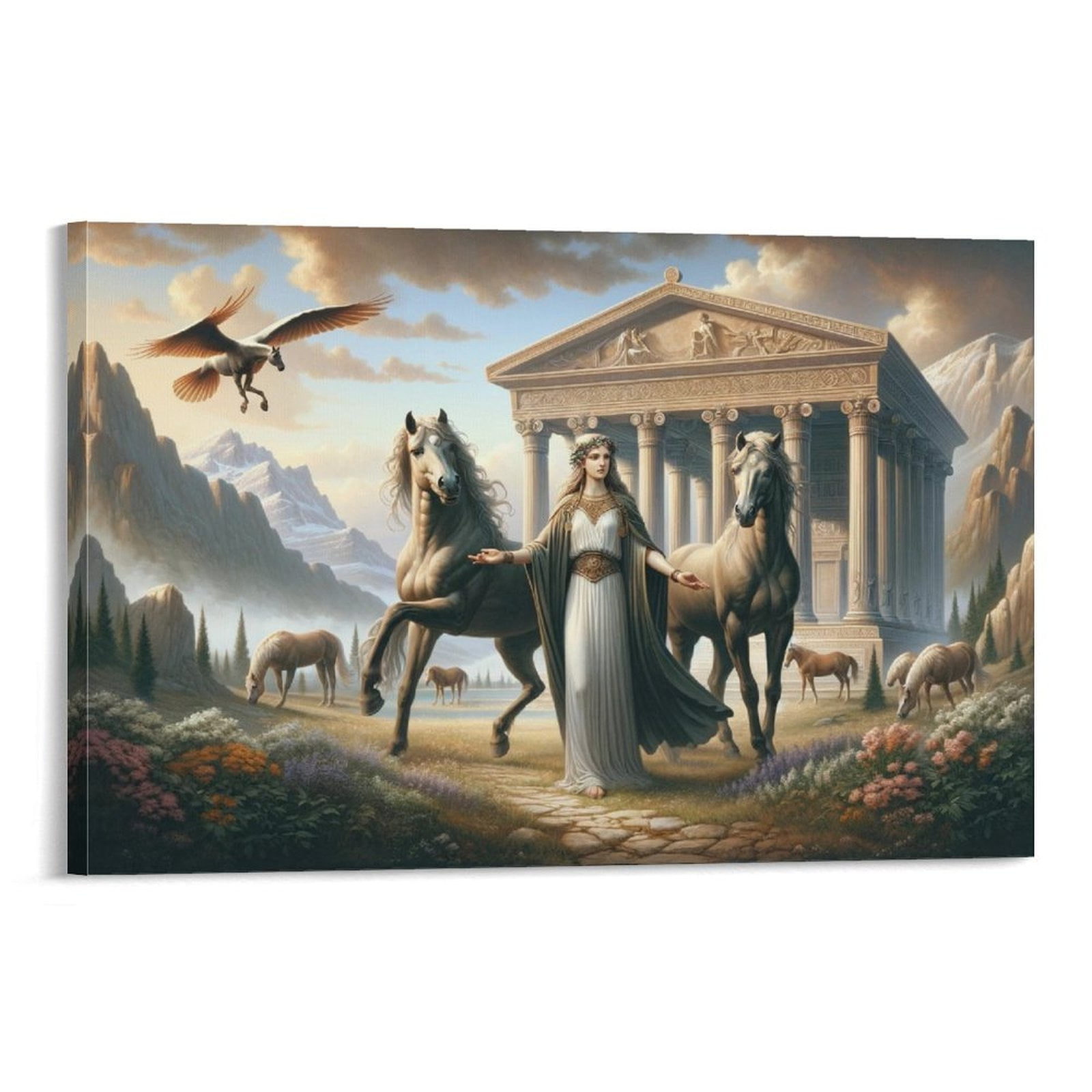 Nordic Mythical Gods Poster Epona Poster Cool Artworks Painting Wall ...