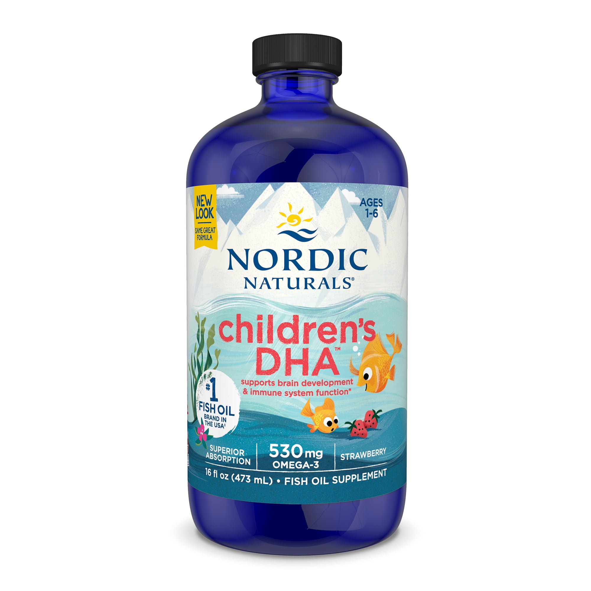 Nordic Naturals Children's DHA Liquid, 530 Mg, Strawberry Flavor, Omega ...