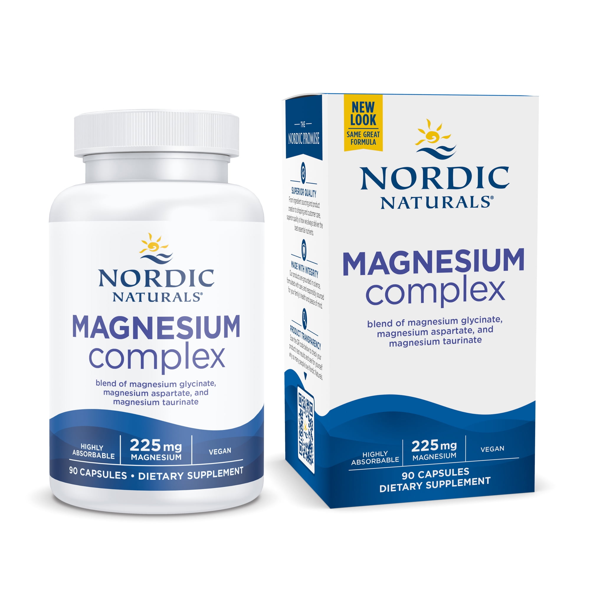 Nordic Naturals 225 Mg Magnesium Complex, Vegan, Non-GMO, Supports ...