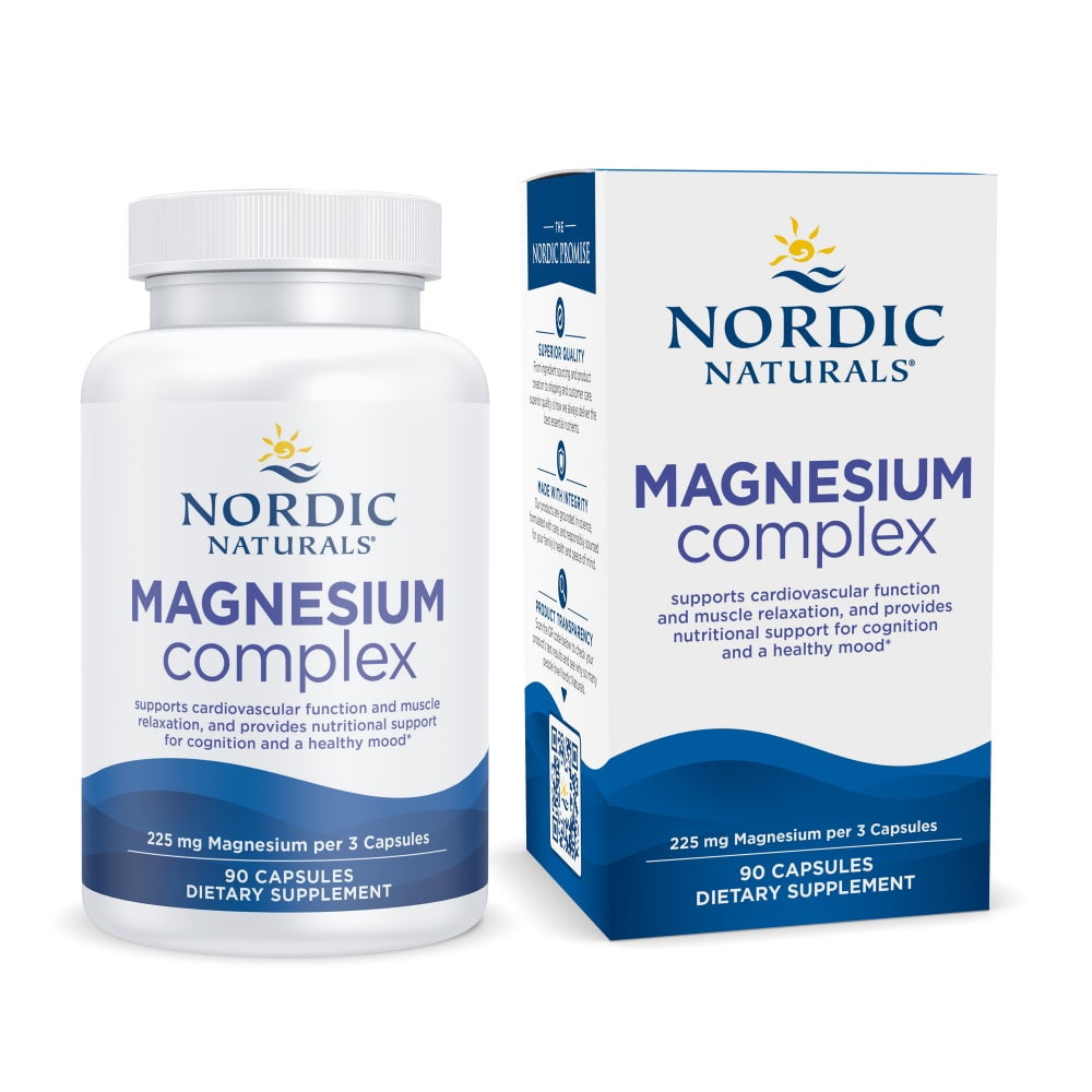 Nordic Naturals, Magnesium Complex, 225 Mg, Brain & Heart Health ...