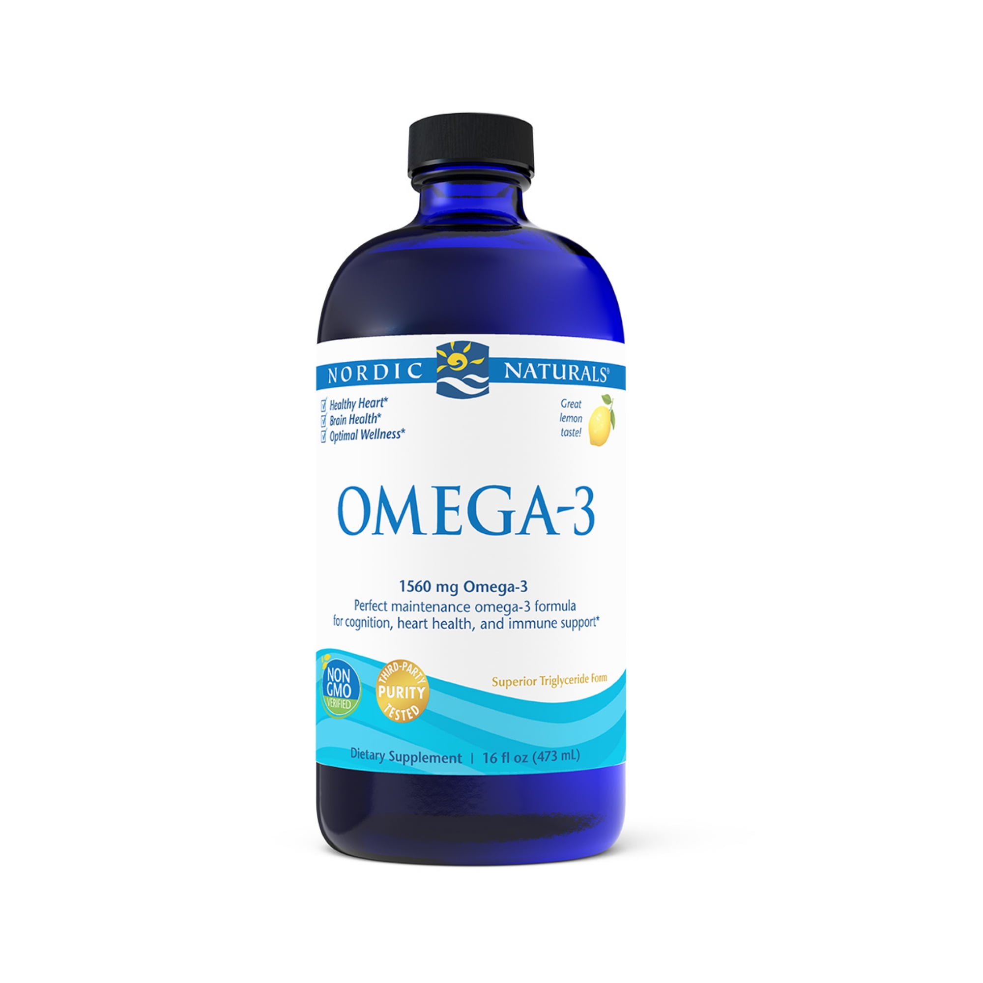 Nordic Naturals Omega-3 Liquid, Lemon Flavor, 1560 Mg, EPA & DHA, Non ...