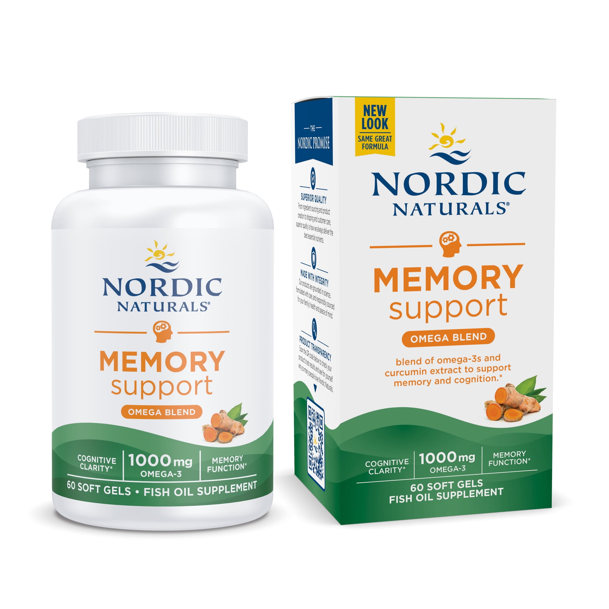 Nordic Naturals Omega Memory, EPA & DHA Support Blend, Non-GMO, 60's ...