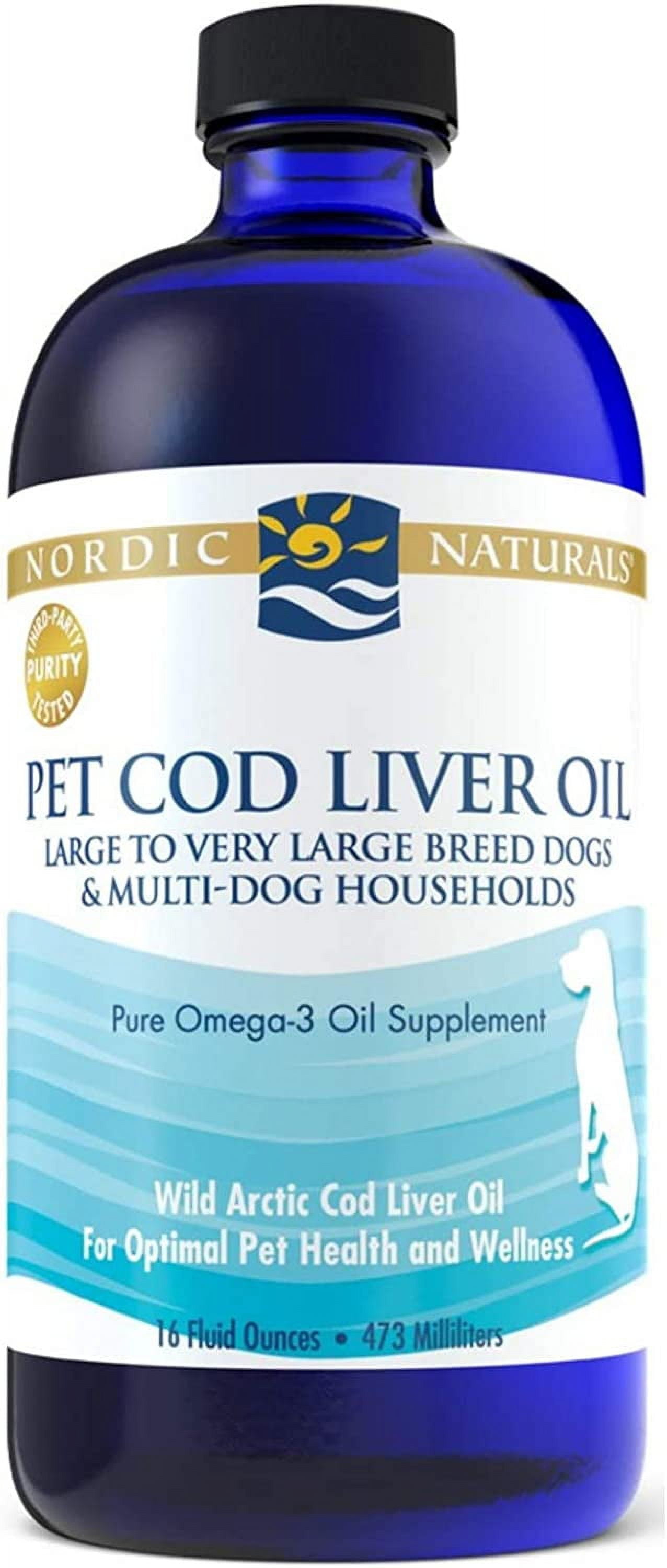 Nordic Naturals Pet Cod Liver Oil Large to Very Large Breed Dogs, 16 Oz ...