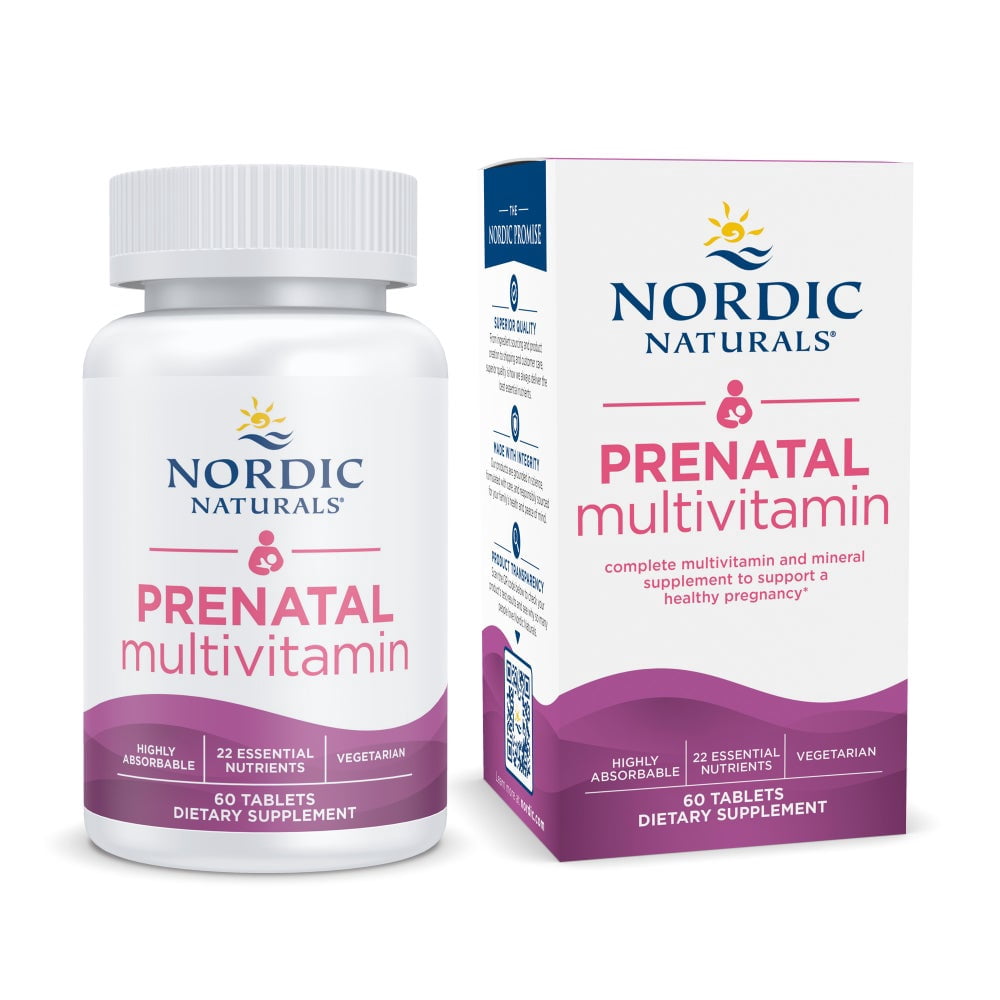 Nordic Naturals Prenatal Multivitamin Iron Formula Supplement Tablets ...