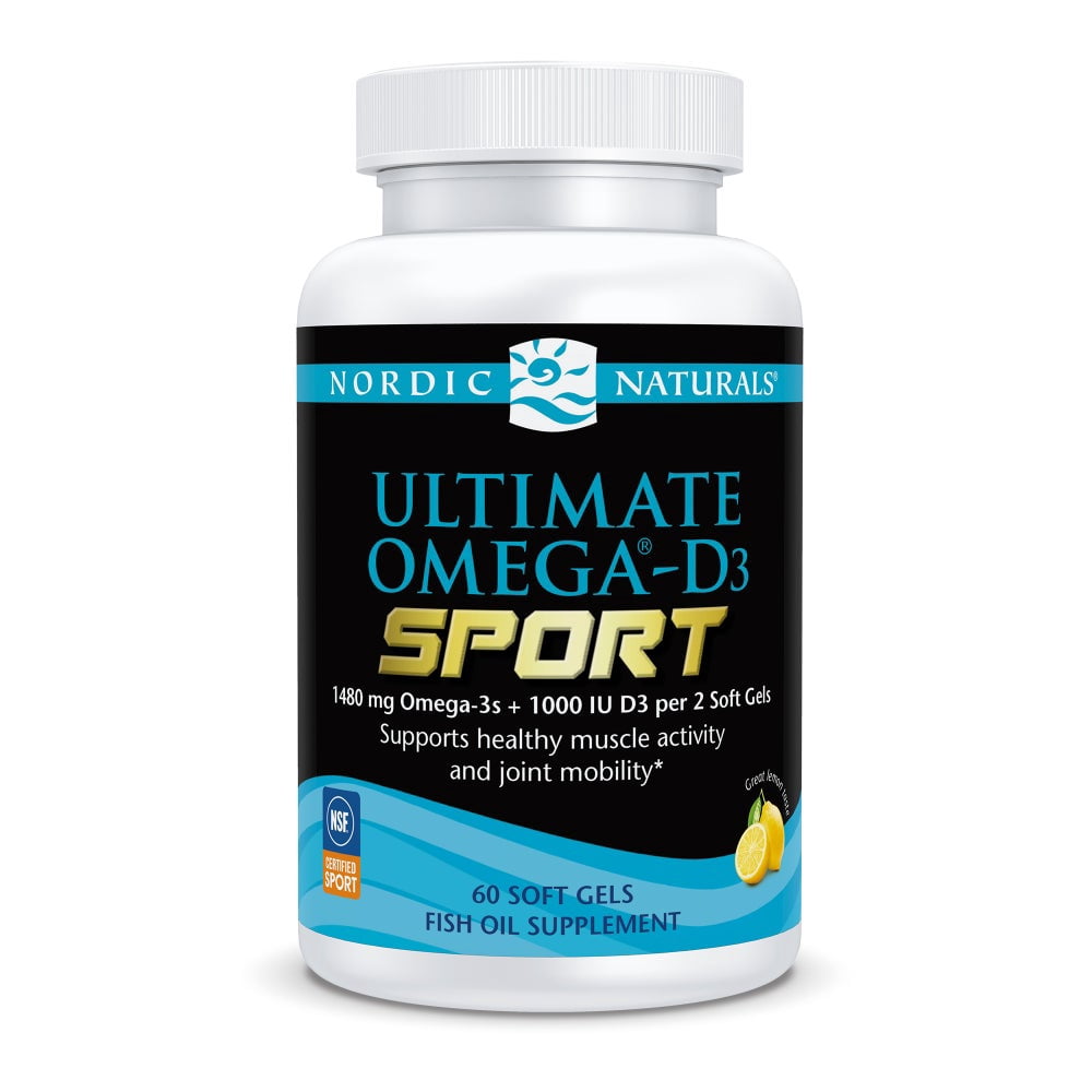 Nordic Naturals Ultimate Omega-D3 Sport, Lemon Flavor, 1480mg, Daily ...
