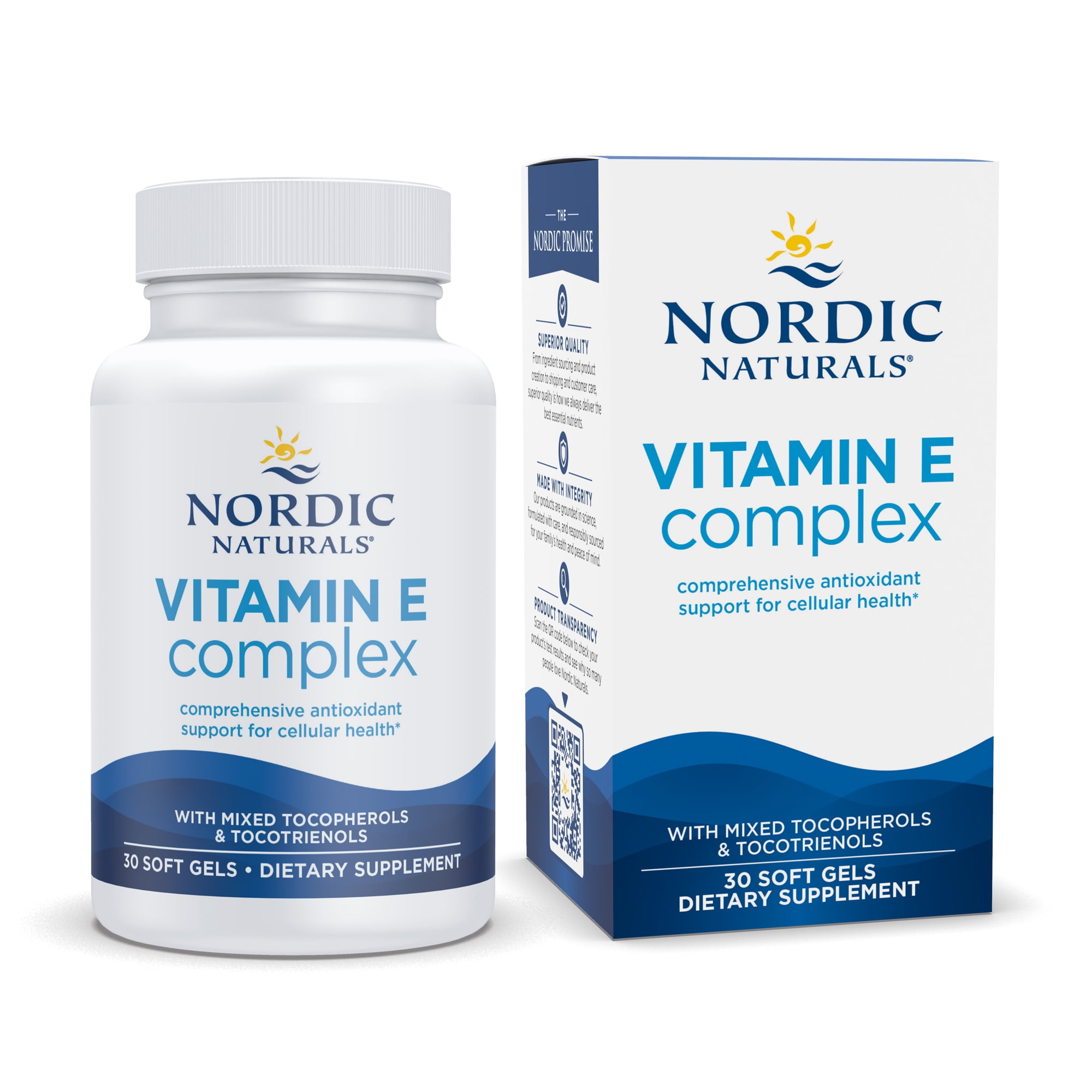 Nordic Naturals Vitamin E Complex, Antioxidant Support, Soft Gels, 30 ...