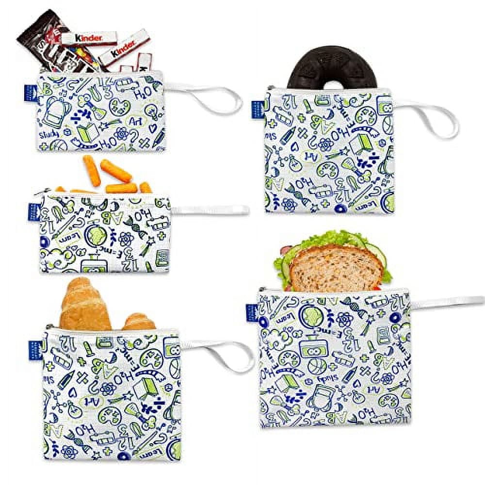 Nordic By Nature Reusable Sandwich Bag Snack Bags - Value Pack of 5 ...