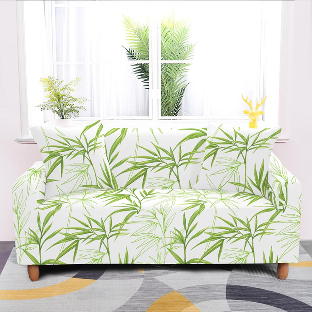 Nordic Plants Printed Sofa Cover 1/2/3/4 Seater Slipcovers For Living ...